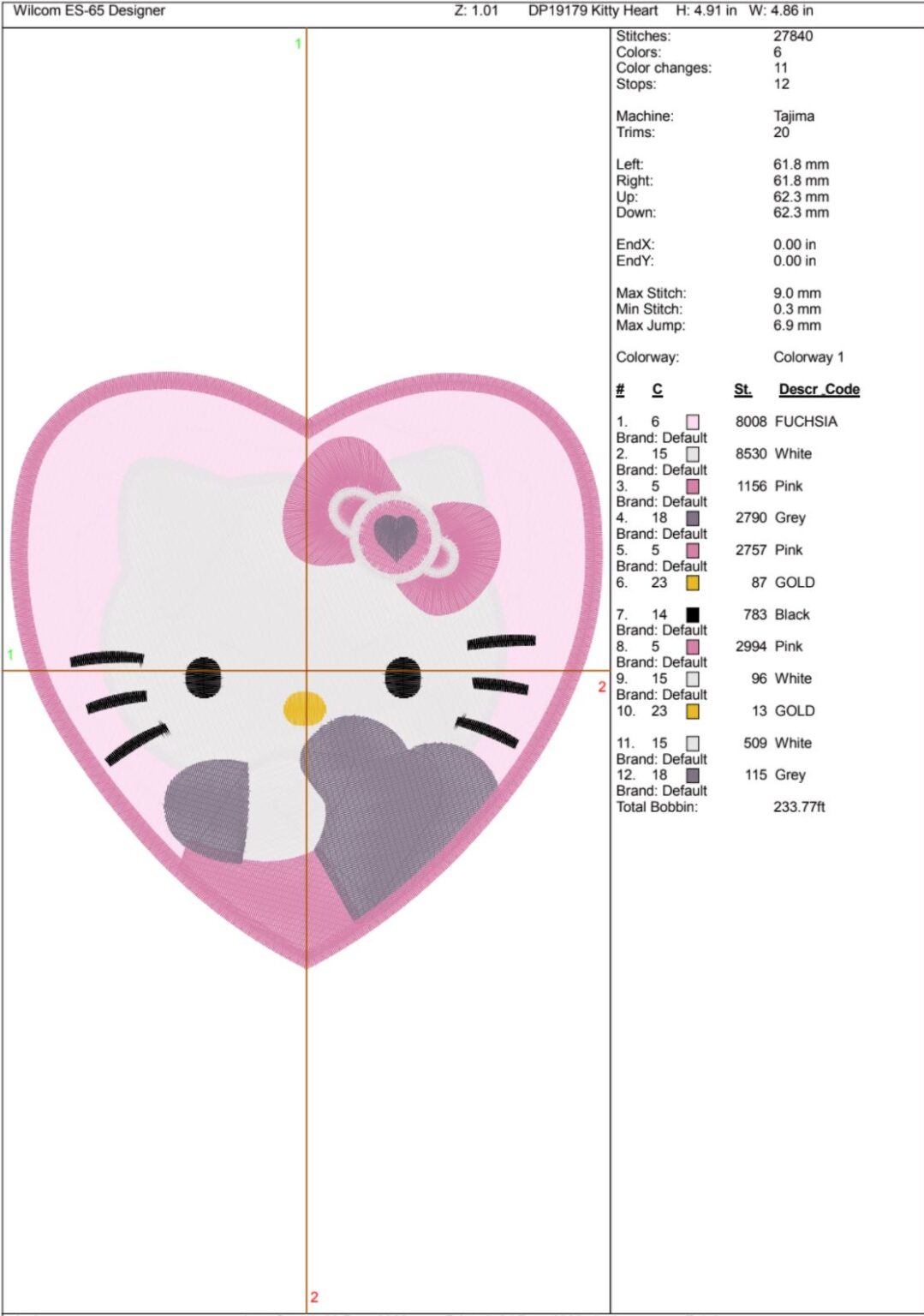 Hello Kitty Heart Valentine - Dynamic Punch