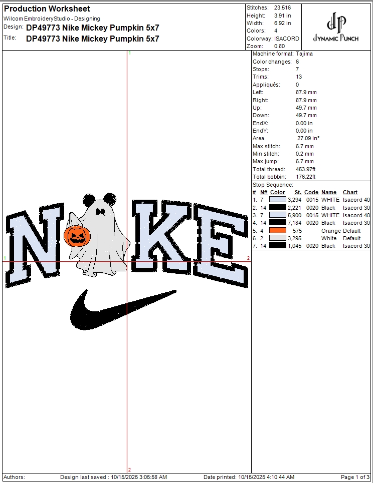 Nike Mickey Pumpkin - Dynamic Punch